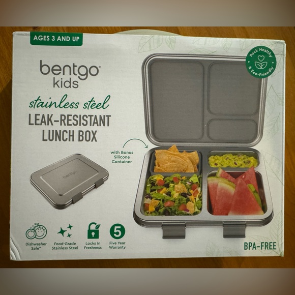 Bentgo | Kitchen | New In Box Bentgo Stainless Steel Lunch Box In Grey ...